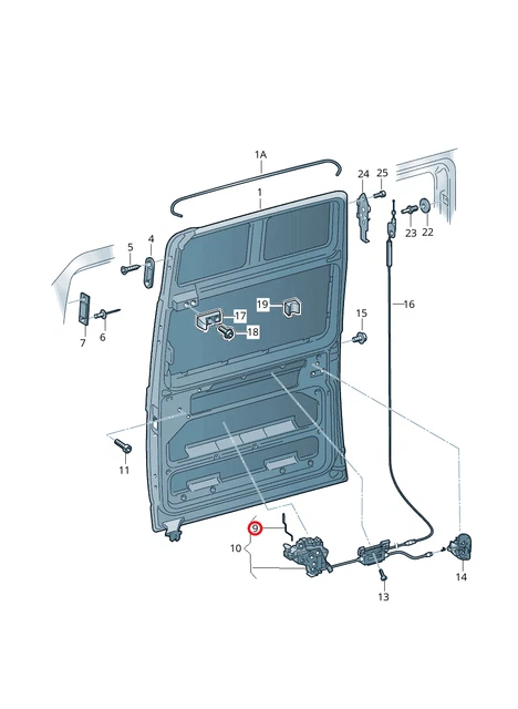 NEW GENUINE VOLKSWAGEN Transporter T5 Sliding Door Lock Pin 7H0843663 £ ...