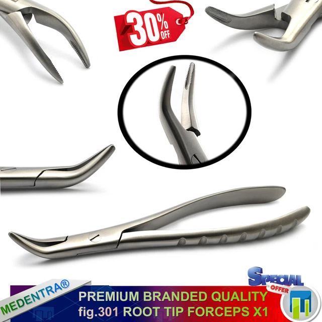 ROOT TIP FORCEPS Fig.301 Dental Upper Lower Roots Forceps Extraction ...