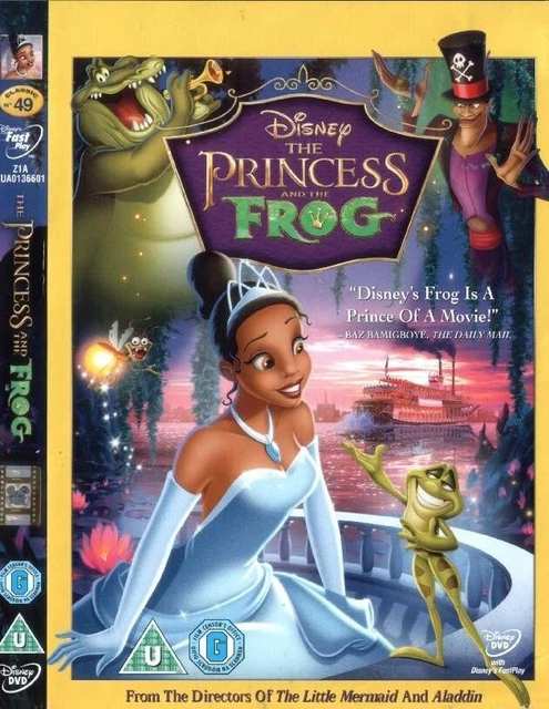 WALT DISNEY: PRINCESS and the Frog DVD Film Gold/Yellow Oval Classic ...
