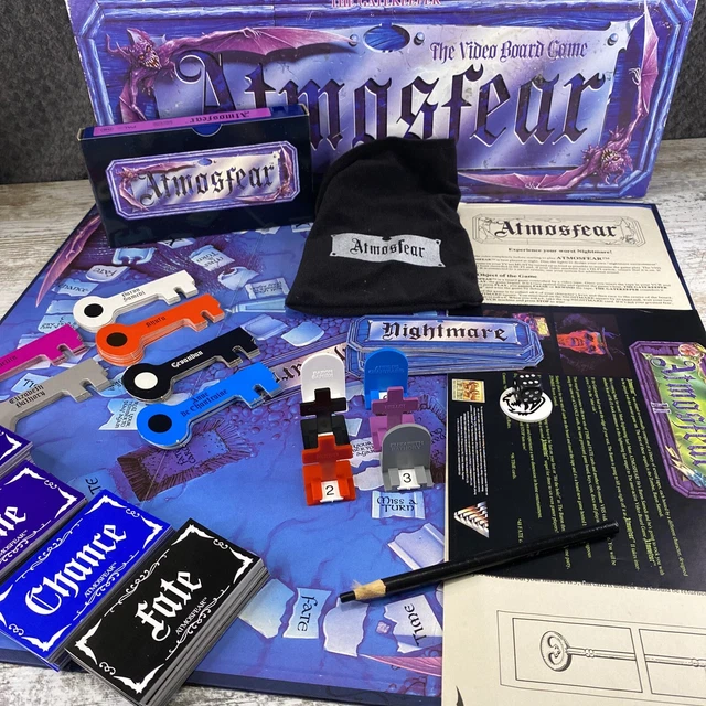 VINTAGE ATMOSFEAR VHS Video Board Game 1991 Retro Gaming Atmosphere ...