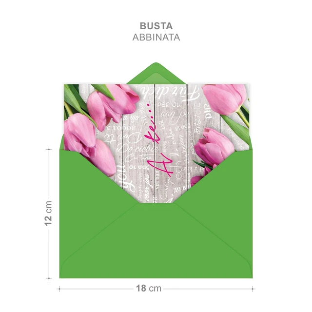 BIGLIETTO COMPLEANNO AUGURI busta regalo abbinata dimensioni 18 x WSOXA ...