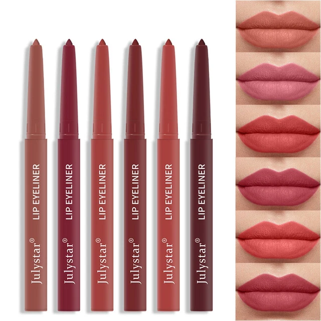 MATTE PENCIL LIPSTICK Set Natural Red Long-lasting Pen~ Waterproof Y8E2 ...