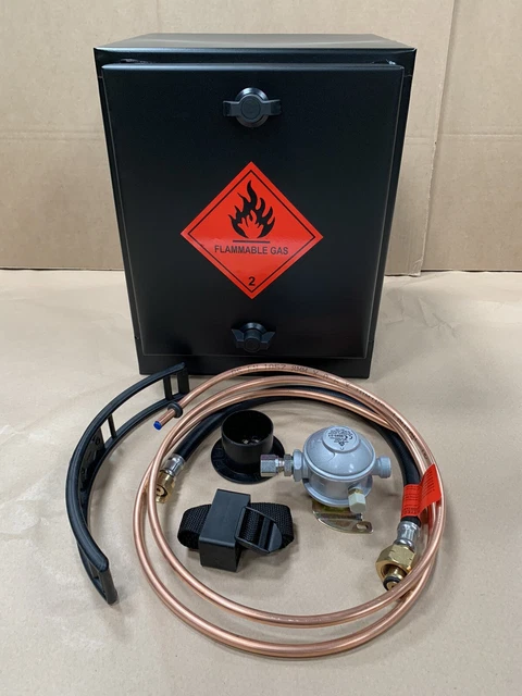 GAS SAFE SAFETY storage Locker Box Cabinet Camper 4.5kg Bottle Full KIT ...