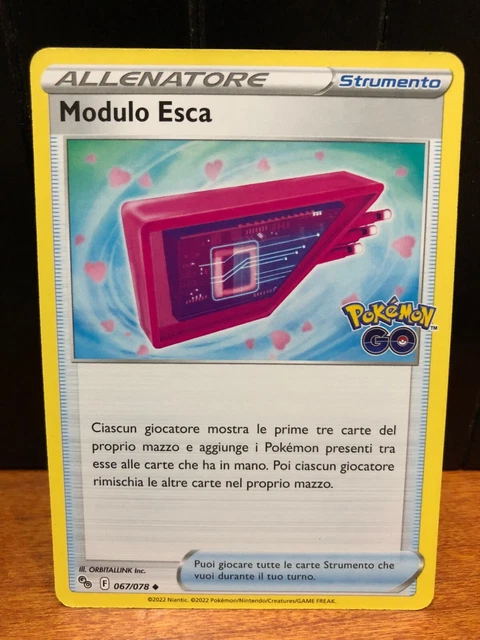 CARTA POKEMON MODULO Esca 067/078 Pokemon Go 2022 Italiano Nuova EUR 1,00 - PicClick IT