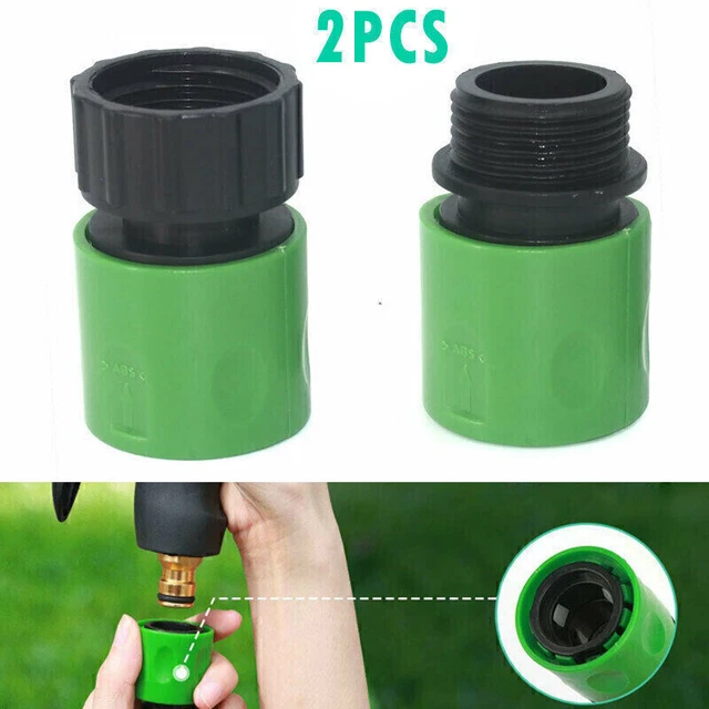 3/4& FEMALE & Male Hose Pipe Tap Fitting Set Garden Watering Connector ...