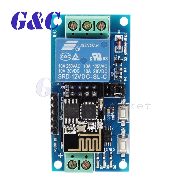 ESP8266 12V WIFI Relay IOT Module Remote Control Switch APP Smart Home ...