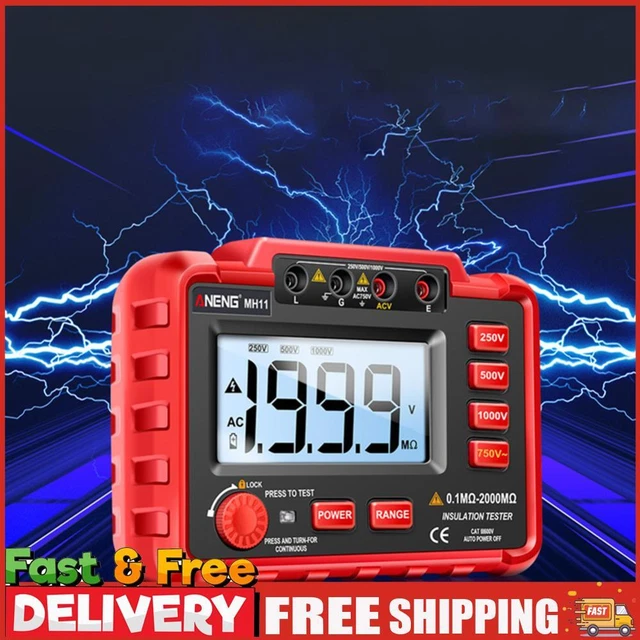 MH11 DIGITAL MEGOHMMETER Electronic Megameters Ohm Megohm Meter ...