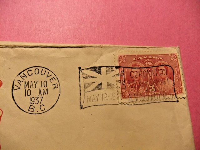 RARE 1937 CANADA FDC - King George VI and HUDSON'S BAY COMPANY Address ...