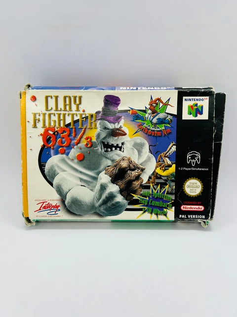 CLAY FIGHTER 63 1/3 Nintendo 64 N64 CIB BOITE COMPLÈTE MANUEL EUR 55,24 ...