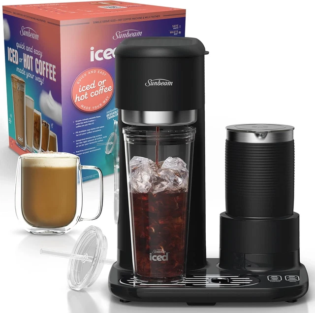 SUNBEAM ICED AND Hot Coffee Machine with Integrated Frother| Single ...