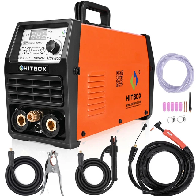 HITBOX 200AMP TIG Welder 2 in 1 Welding Machine 220V HF IGBT Welder ...