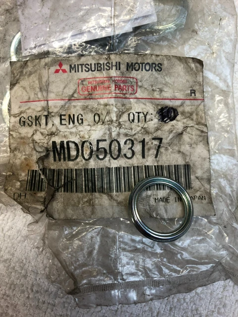 GENUINE MITSUBISHI OEM engine oil pan sump drain plug washer MD050317 ...