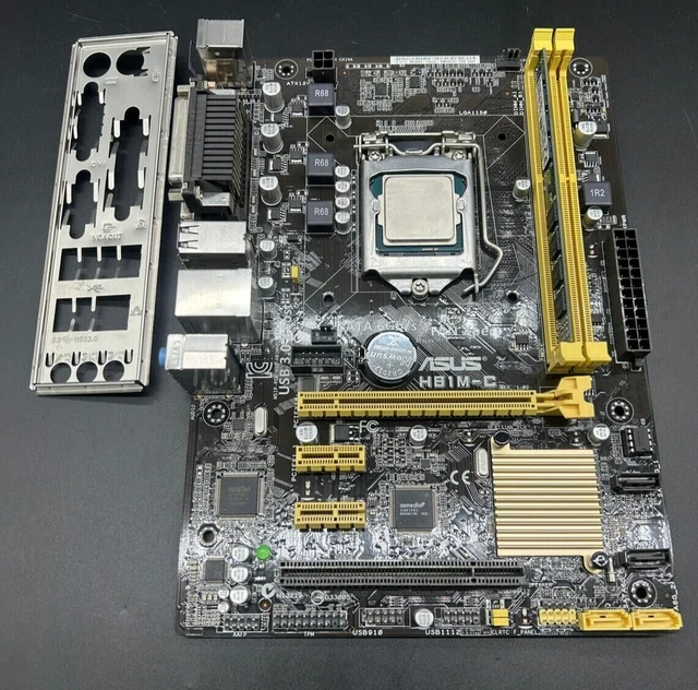 ASUS MOTHERBOARD H81M-C LGA1150 DDR3 MICRO ATX, CHIP SR1PL 3.70GHZ, RAM ...