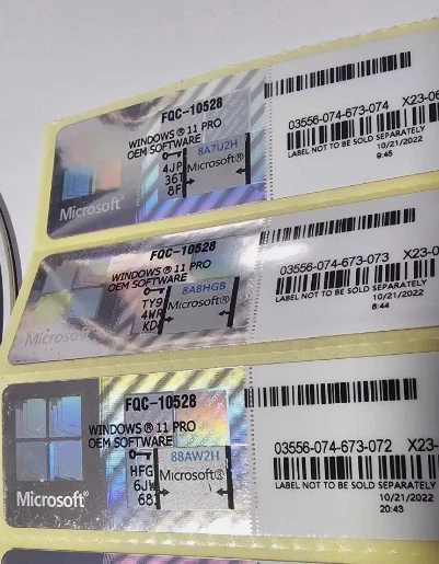 ORIGINAL WINDOWS 11 Pro Lizenz Aufkleber Sticker OEM COA Vollversion ...