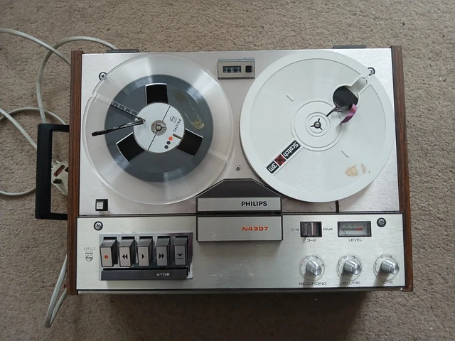PHILIPS N4307 REEL to reel tape recorder - quarter-track mono recorder ...