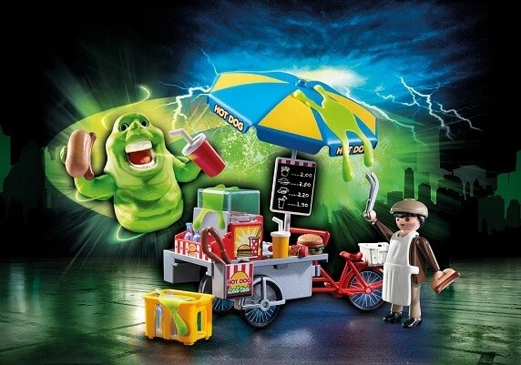 PLAYMOBIL GHOSTBUSTERS 9222 Bouffe-tout avec stand de hot-dog EUR 24,70 ...