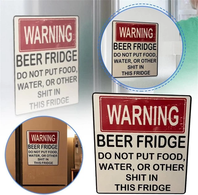 FUNNY BEER FRIDGE Vintage Sticker Sign, Hilarious Fridge Stickers ...