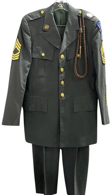 WWII US ARMY Master Dress Uniform Jacket 37R SGT 1st Class - 32S Pants ...