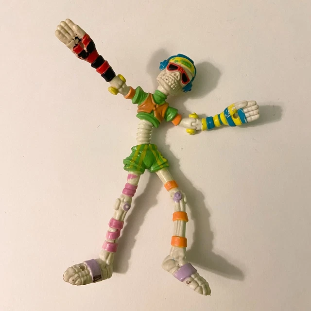 VINTAGE 1990 MATTEL Slammers Action Figure Skeleton Bendy Bendable $14. ...