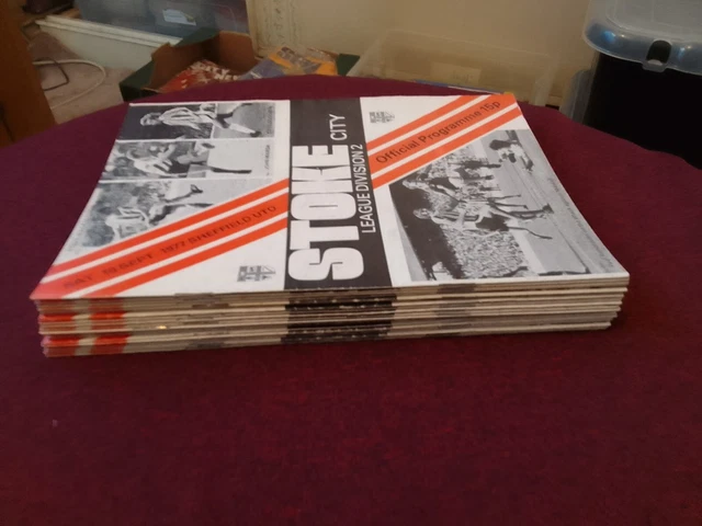 STOKE CITY X 22 Home Football Programmes 1977/1978 All Listed £7.58 - PicClick UK