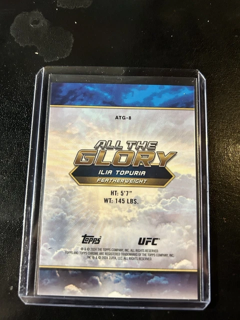 2024 UFC TOPPS Chrome Ilia Topuria All the Glory Case insert réfracteur ... 2024 UFC TOPPS Chrome Ilia Topuria All the Glory Case insert réfracteur ...