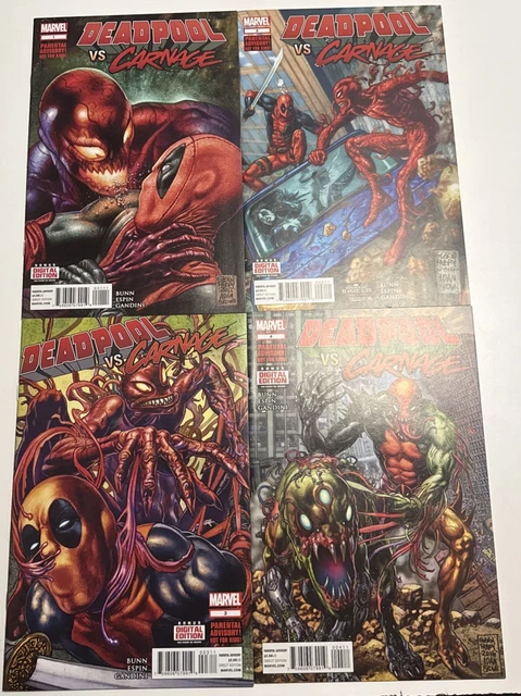 DEADPOOL VS CARNAGE #1-4 (2014) 🔑 🔥 Key Issues Full Complete Set $13.74 ...