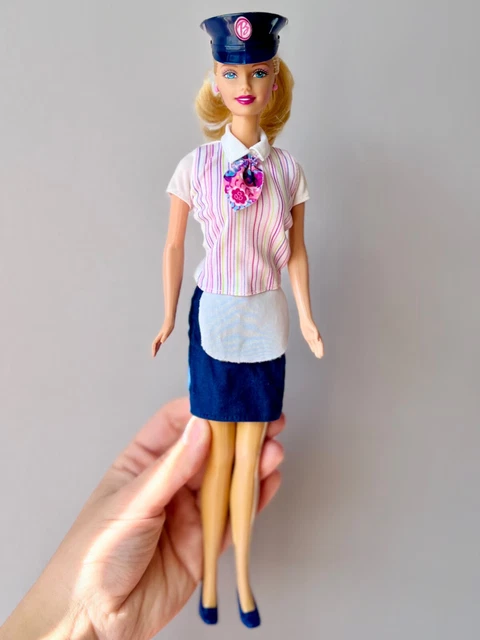 RARE BARBIE TRAVEL Train Fun 2001 Vintage Flight Attendant Train ...