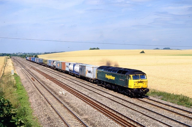 ORIGINAL 35MM RAIL Med. Format Trannie Class 57 57011 Nr Didcot 92 ...