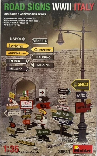MINIART ROAD SIGNS WWI Italy 1/35 Scale Model Kit 35611 £14.49 ...