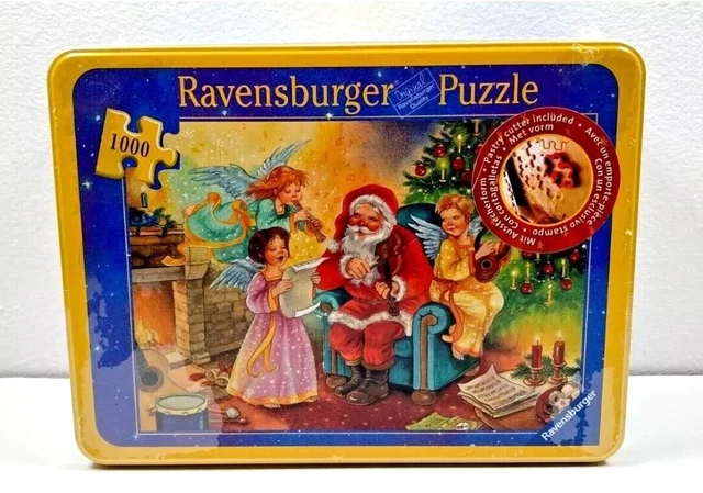 RAVENSBURGER 1000 PIECE Santa Little Angels 2003 Jigsaw Puzzle Pastry ...