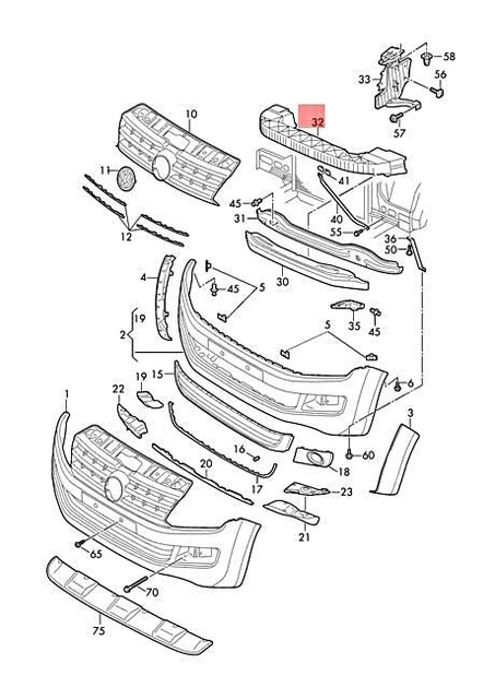 NEW CLOSING ELEMENT Vw Amarok 2H6807094B Genuine £203.08 - PicClick UK