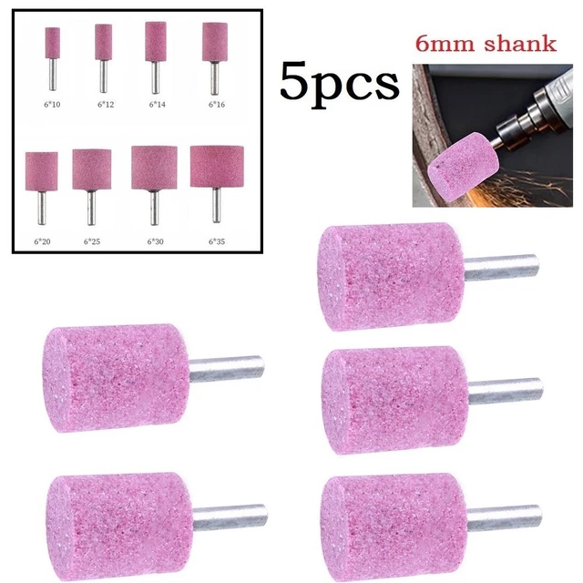 MINI TIGE ABRASIVE Mounted Stone 5mm Rotatif Verni Grincement Roue ...