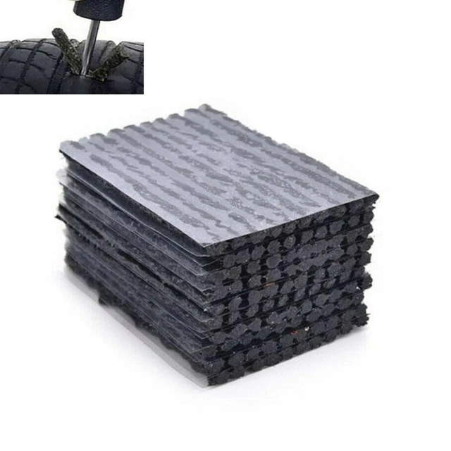 50X 100MM TUBELESS Tire Tyre Puncture Repair Kit Strips Plug Bike Car ...