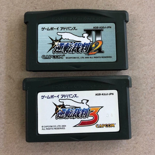 ACE ATTORNEY 2 3 Gyakuten Saiban Nintendo Gameboy Advance GBA Tested ...