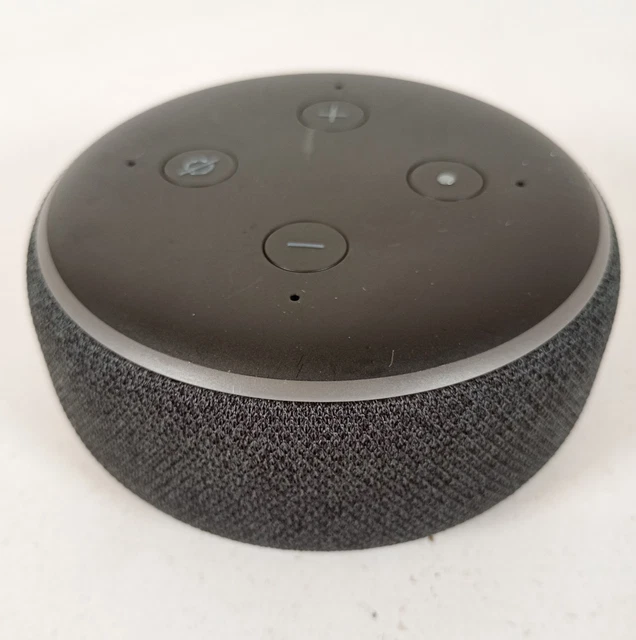 AMAZON ALEXA ECHO Dot 3rd Generation Charcoal Smart Speaker with Power ...