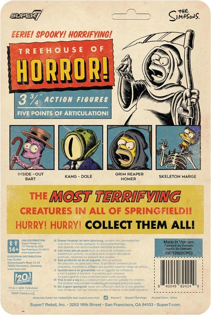 TREEHOUSE OF HORROR inside Out Bart The Simpsons Size 3.75 inch Retro ...