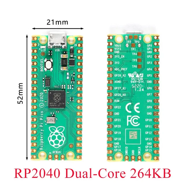 RASPBERRY PI PICO RP2040 Dual-Core ARM Cortex-M0+ Microcontroller $10. ...