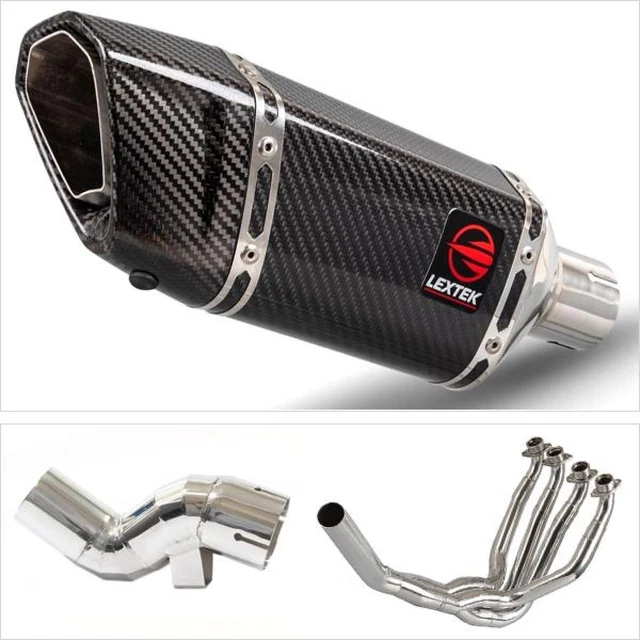 LEXTEK EXHAUST SYSTEM S/Steel 200mm Exhaust for Kawasaki Ninja H2 SX 18 ...