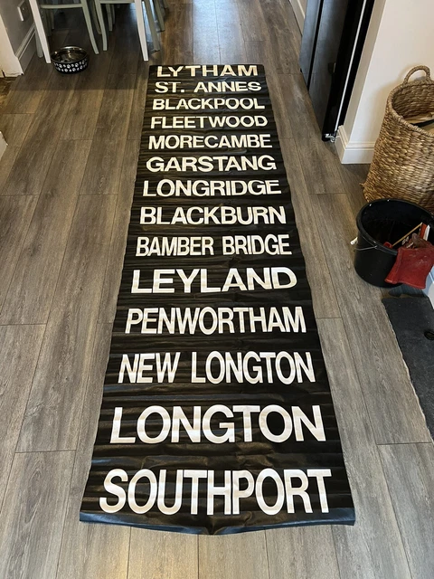 ORIGINAL BUS Train Tram DESTINATION BLIND Blackpool Lytham 80cm x 2.9m ...