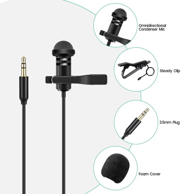 2 PACK LAVALIER Microphone Compatible with DJI Mic 2 & Rode Wireless ...