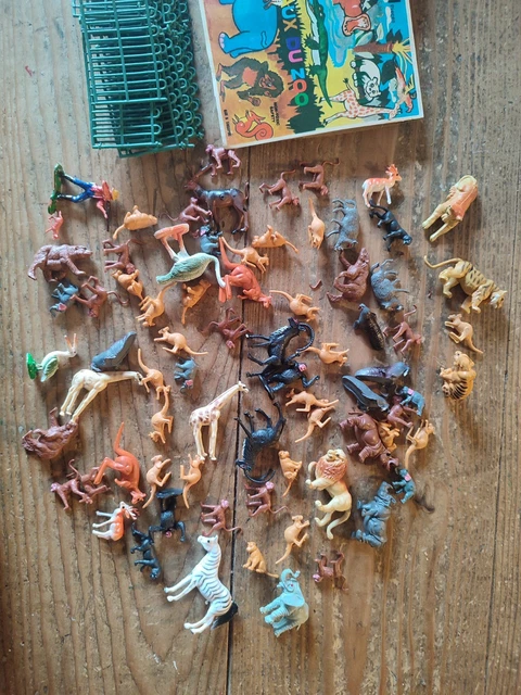 ANCIEN LOT JOUET LES ANIMAUX DU ZOO - 100 Pcs - Made in Singapore 70 ...