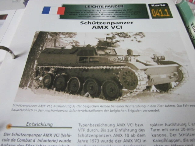 MILITÄRFAHRZEUGE ARCHIV LEICHTE Panzer 41.1 Schützenpanzer AMX VCI ...