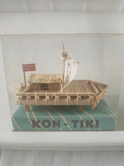 TRÈS RARE KON-TIKI année 50-60 kit maquette bateau bois hautentique EUR ...