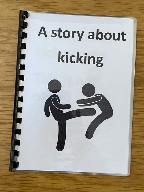 KICKING SOCIAL STORY. for children with asd/autism/adhd/special needs £ ...