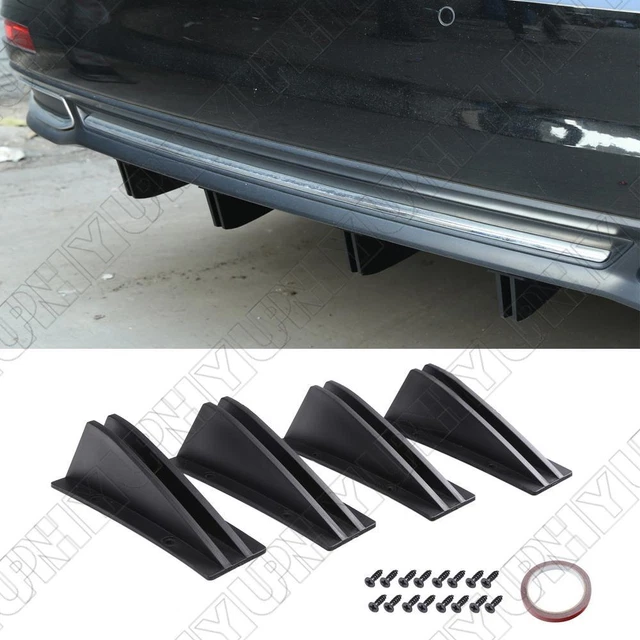 4 X UNIVERSAL ABS Rear Bumper Lip Spoiler Modified Rear Bumper Diffuser ...