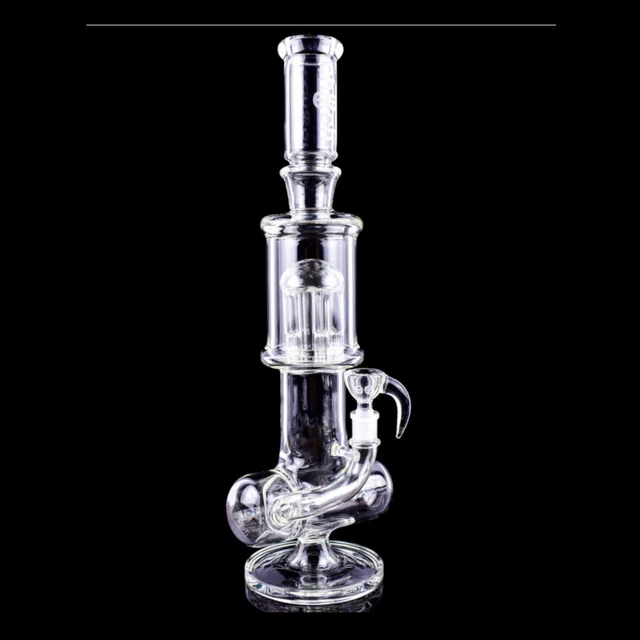 CHEECH GLASS - 18″ Inline Water Pipe with Tree Perk $151.68 - PicClick AU