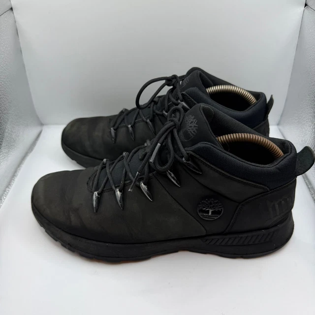 TIMBERLAND SPRINT TREKKER Mid Men’s Boots Black Nubuck Leather Size UK ...