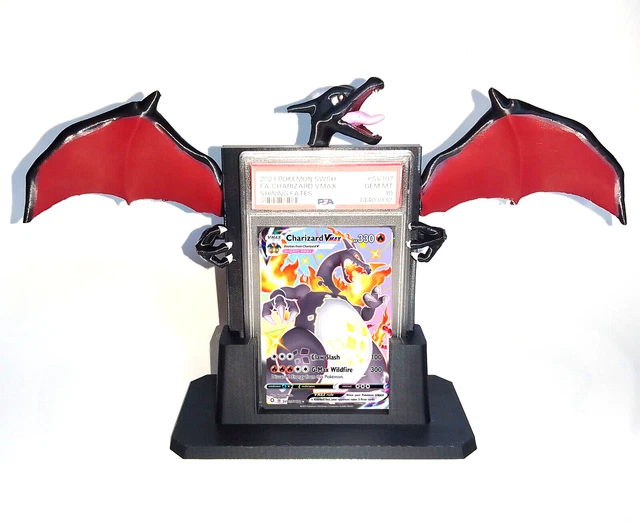 POKEMON SHINY BLACK Charizard Graded Card Stand 3D Printed Holder ...