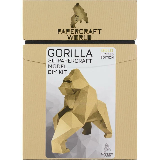 PAPERCRAFT WORLD GORILLA 3D Papercraft Model Gold Limited Edition EUR ...