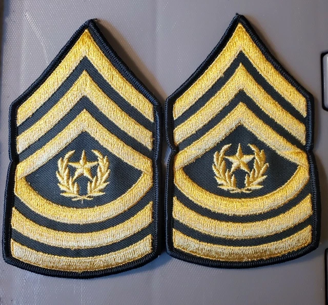 US ARMY ENLISTED E-9 Command Sergeant Major CSM Class A's Patch Set NOS ...